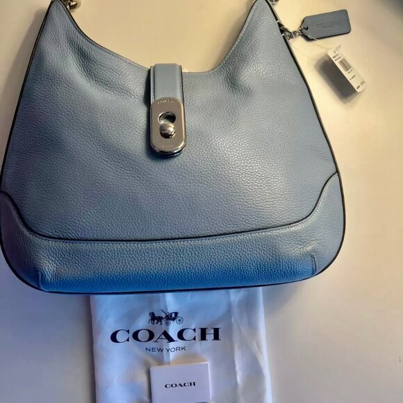 Coach | Bags | Nwt Coach Amber Hobo Pebble Shoulder Leather Bag ...